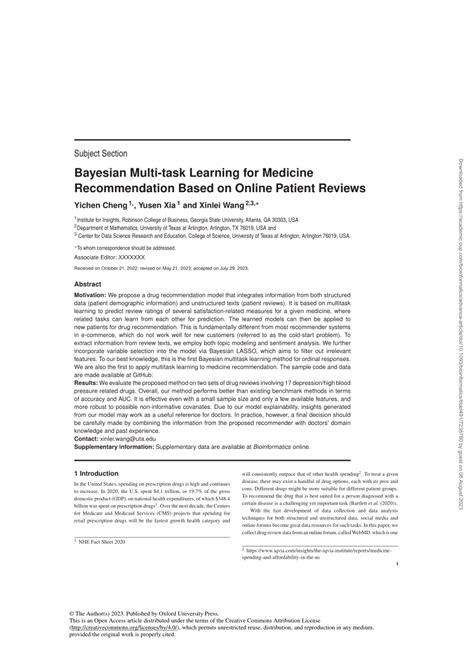 Pdf Bayesian Multi Task Learning For Medicine Recommendation Based On