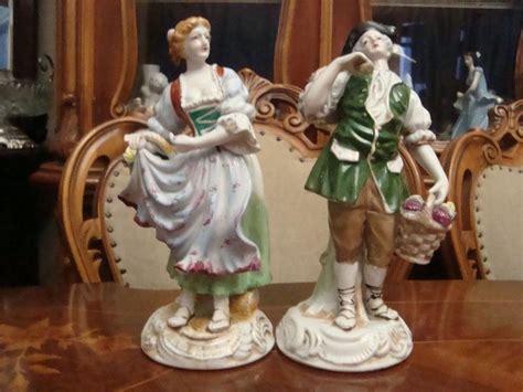 Парні шикарні статуетки садівники фарфор німеччина — ціна 6000 грн у каталозі Статуетки Купити