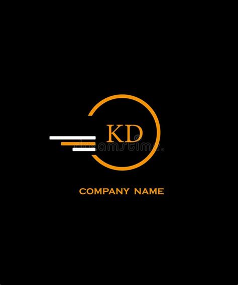 Kd Letter Logo Design With Black Background Stock Vector Illustration Of Agency Connected