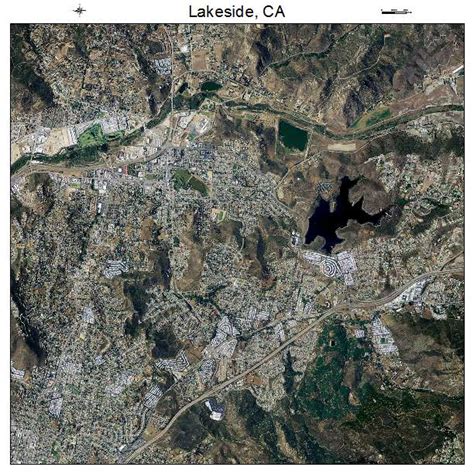Aerial Photography Map Of Lakeside Ca California