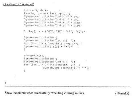Solved Uestion 85 Given The Following Java Passing