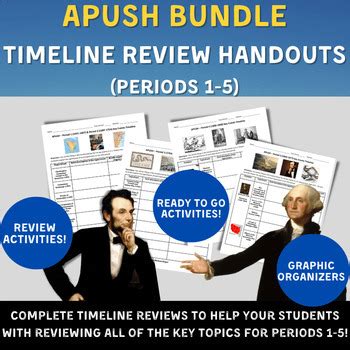 Apush Semester Timeline Review Handouts And Activities Periods 1 5
