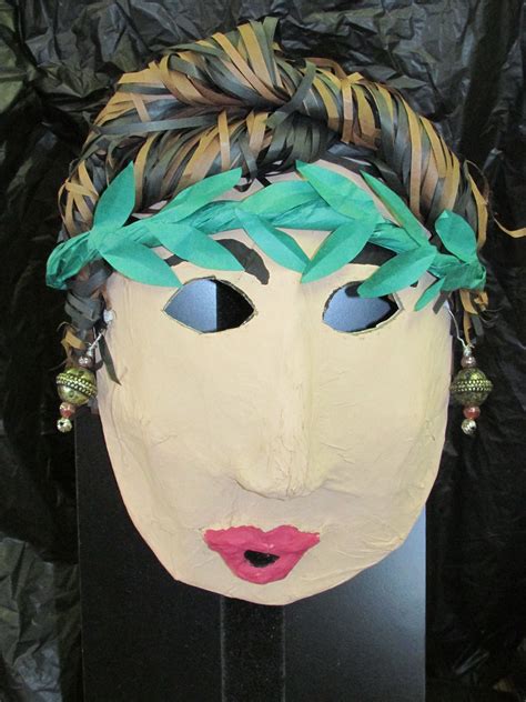 Paper Mache Greek Drama Mask By A 3rd Grader Lesson By Art Teacher