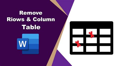 How To Remove Rows And Columns In Word Without Losing Data Youtube