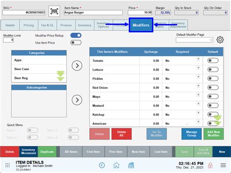 Enable Modifier Limits Exatouch Knowledge Base