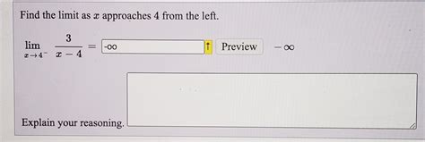 Answered Find The Limit As X Approaches 4 From… Bartleby