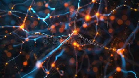 Produce An Advanced Depiction Of Neural Network Connections In A Visual Representation Stock