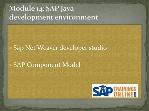 Sap Ep Java Webdynpro Training Course Sap Training Online Ppt