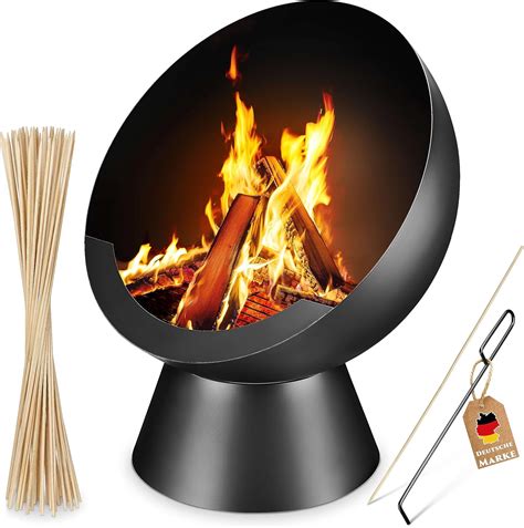 Hochwertige Feuerschale Für Den Garten 60 Cm Mit Schürhaken And 50 Stockbrotspießen