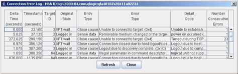Viewing The Connection Error Log