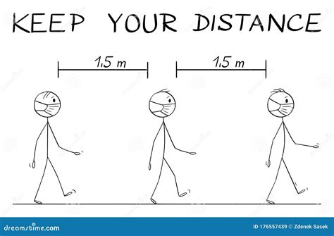 Vector Cartoon Instructional Illustration Of How To Walk On The Street