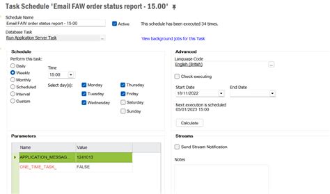 scheduling a quick report for sending out mails using application server task ifs community