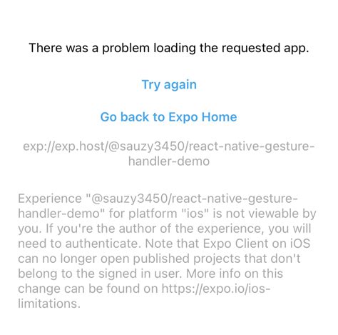 Bug Cannot Open In Expo Issue Software Mansion React Native Gesture Handler Github