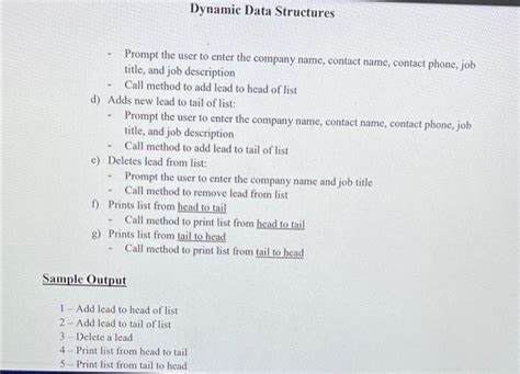 Solved Dynamic Data Structures Overview Topics Doubly Linked