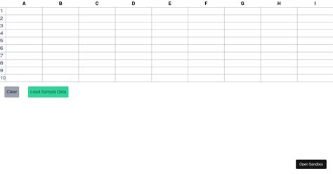 Spreadsheet Codesandbox