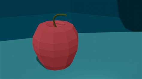3d Model Apple Low Poly Blender Vr Ar Low Poly Cgtrader