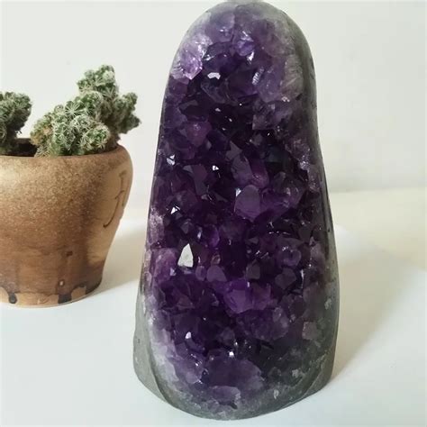 Высокое качество аметистовый геодезический камень кварцовый кластер домашний декор дисплей
