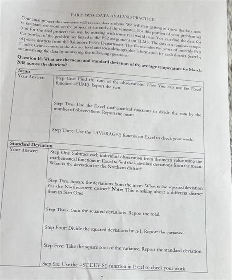 Step Four Standard Deviation Your Answer Using The Chegg