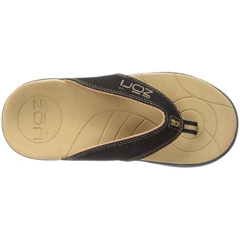 Mens Zori Sport Orthotic Slip On Sandals Flip Flop Black Tan C211df6o3rj