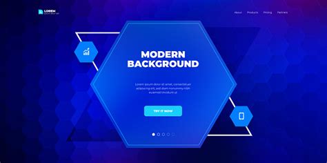 기하학적 추상 그라데이션 배경 디자인입니다 배경에 육각형 모양의 추상적인 벡터 구성 미래 지향적 인 디자인 포스터입니다 Eps10 벡터입니다 3차원 형태에 대한 스톡 벡터