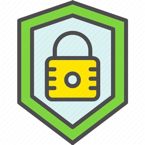 Encryption Firewall Lock Safe Secure Security Shield Icon