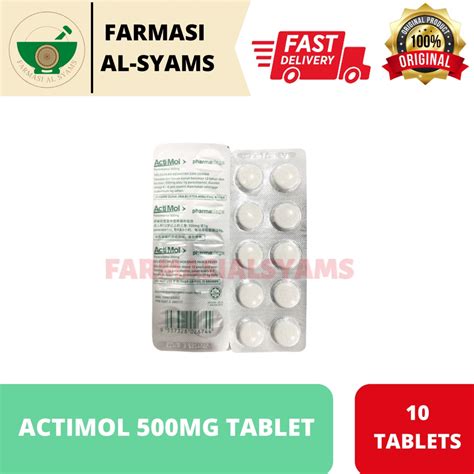 Actimol 500mg 10 Tablets Shopee Malaysia