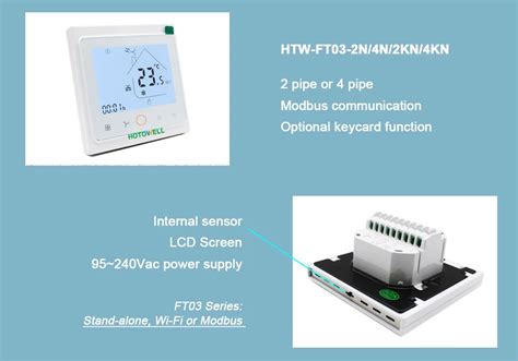 Modbus Thermostat Temperature Controller Smart Thermostat Fan Coil Thermostat With Optional