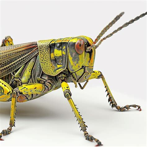 Creative 3d Rendering Of Grasshopper On White Background Premium Ai Generated Image