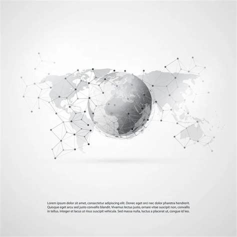 Abstract Cloud Computing And Global Network Connections Concept Design