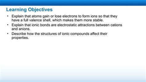 Lesson 9 Ionic Bonds Pptx Chemistry Ionic Bonds Ap Ppt
