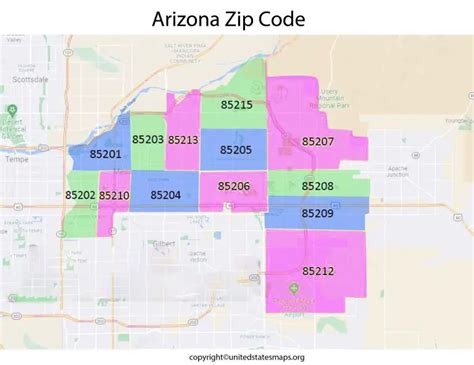 Arizona Zip Code Map Map Of Arizona By Zip Code