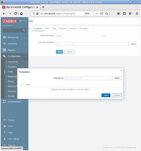 Centos 8 Zabbix 50 Add Monitoring Targetcentos Server World
