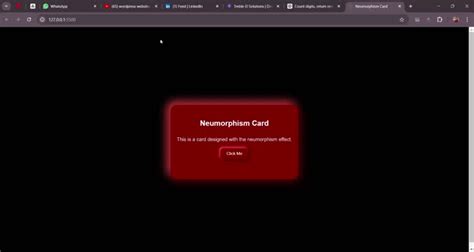 Created A Neumorphism Card Using Html Css And Javascript Vishu