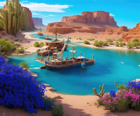 Ai 생성 사막 강 Pixabay의 무료 이미지