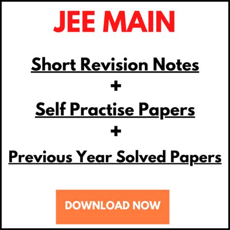 JEE Main Revision Notes Topper Ninja