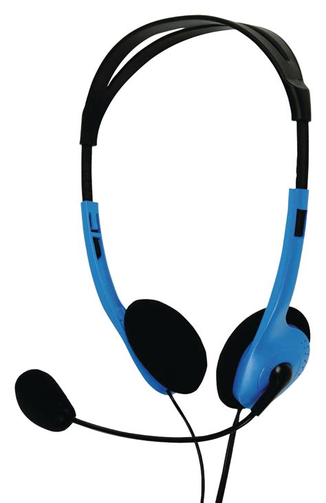 Headset On Ear Stereo X Mm Wired With Microphone Headphones Mic Blue EBay