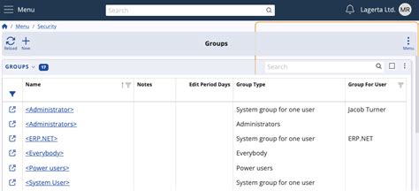 Groups ERP Net Tech Docs