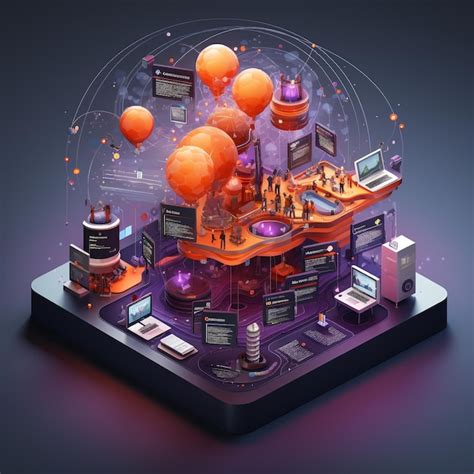 Premium Ai Image Isometric Virtual Private Networks