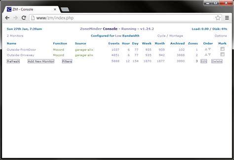 Zoneminder Powerful Open Source Security Camera Monitoring Shawn Garringers Website