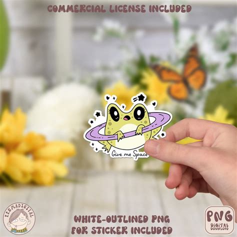 Give Me Space Frog Png Cute Frog Clipart Snarky Tshirt Sublimation Design Sarcastic Frog
