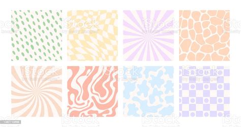 선형 패턴 집합입니다 벡터 스톡 그래픽 혼란스러운 무작위 파도 선 획 및 컬이 있는 추상적인 배경 엽서 디자인과 직물에 인쇄 0명에 대한 스톡 벡터 아트 및 기타 이미지