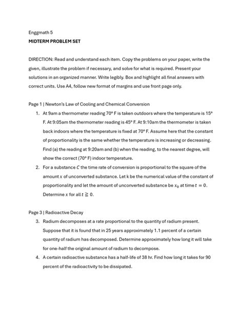 Midterm Problem Set Pdf