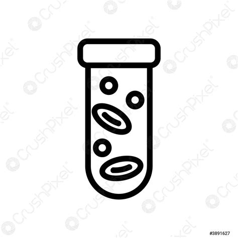 Blood Cell Analysis Icon Vector Isolated Contour Symbol Illustration