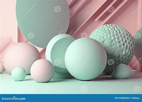 3d Background With Paper Sheet Place For Text Ball Sphere Bubble