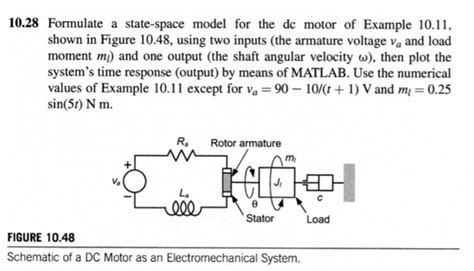 10 28 formulate a state space model for the dc motor
