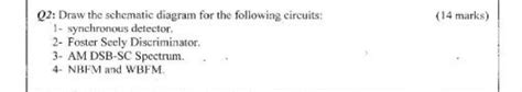 Solved Q2 Draw The Schematic Diagram For The Following