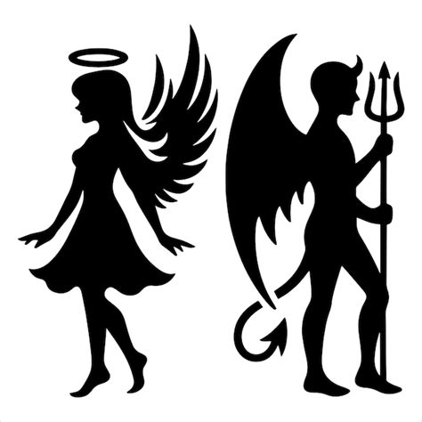 Angel And Devil Svg Premium Ai Generated Vector