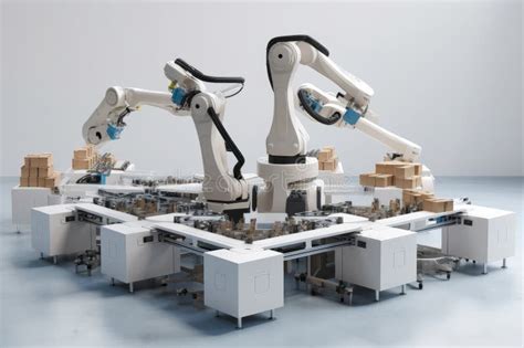Packaging And Sorting Robot With Multiple Arms Each One Grabbing And