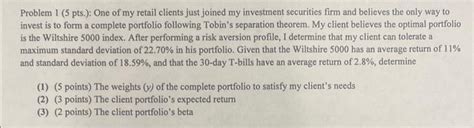 Solved Problem 1 5 Pts One Of My Retail Clients Just Chegg Com