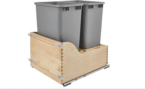 Rev A Shelf Wcsd Dm Wood Classics W Double Qt Gallon Pull Out Bump To